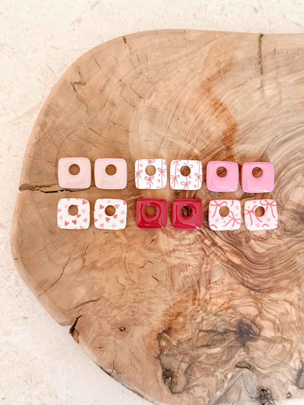 Organic Square Charms – Desert Clay Designs