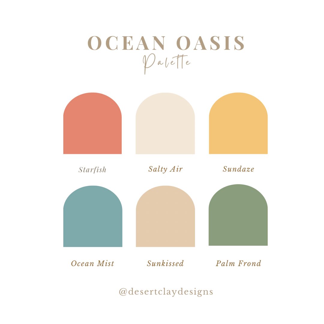 Ocean Oasis Color Palette – Desert Clay Designs